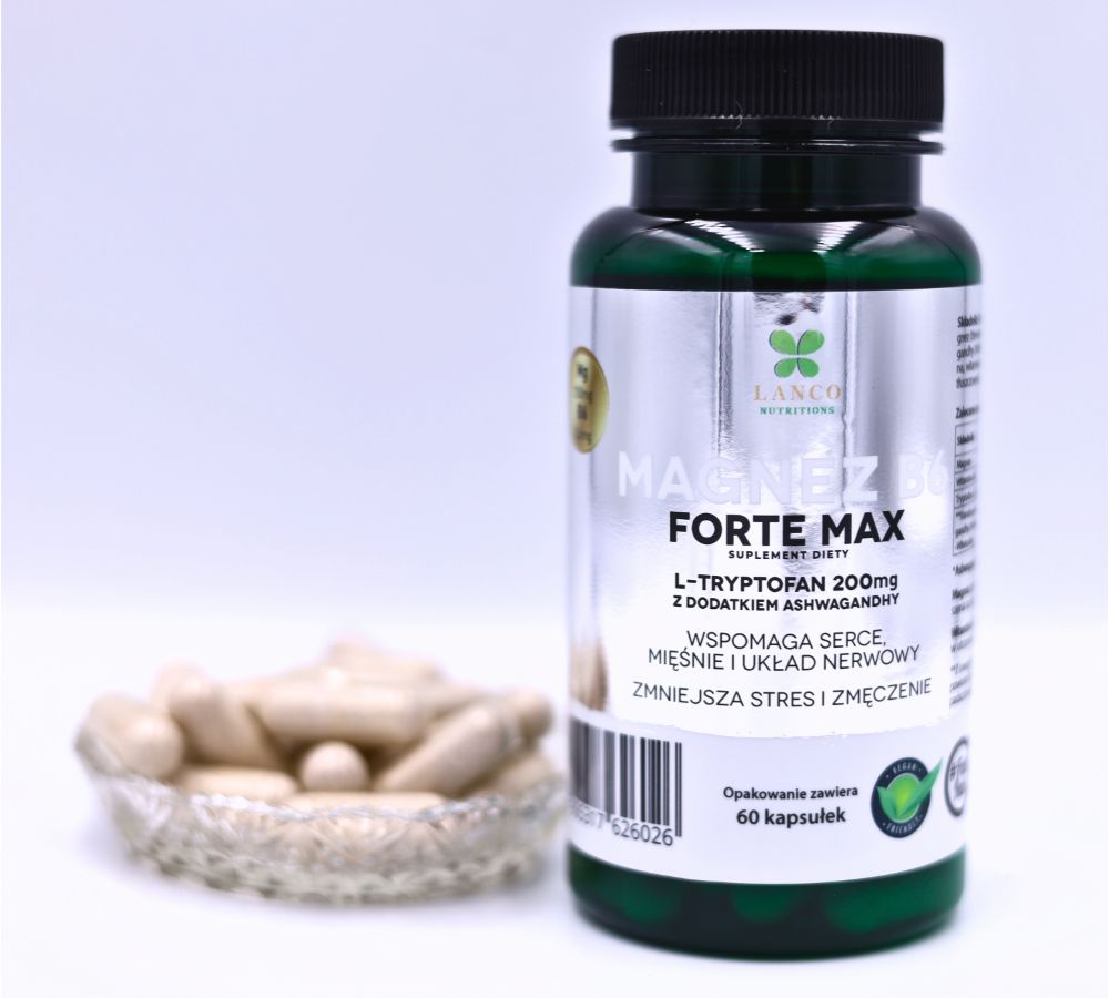 Magnez B6 Forte Max + L-tryptofan - suplement diety - Lanco